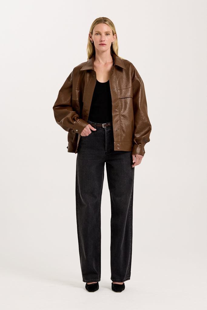 Nova Jacket | Brown Leather | Henne