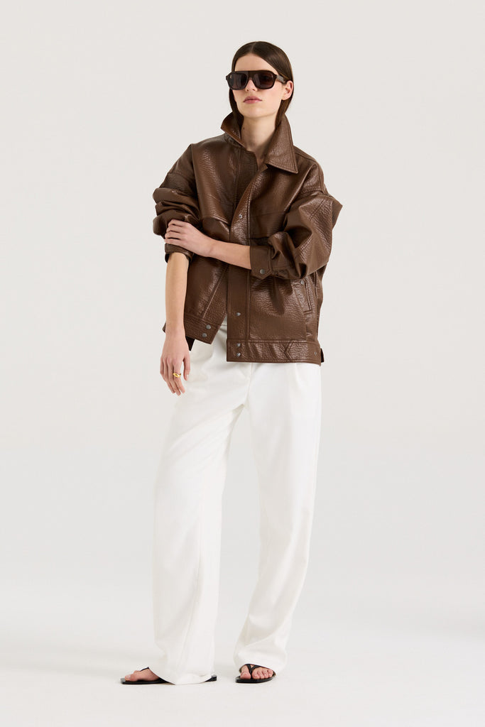 Nova Jacket | Brown Leather | Henne