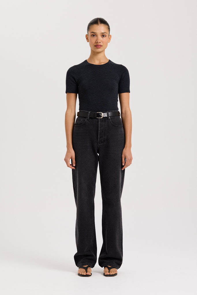 Carr T-shirt | Charcoal Merino Wool T Shirt | Henne